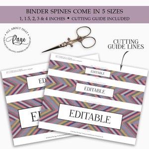Editable Binder Covers and Spines, 3 Ring Notebook Cover, Editable ...