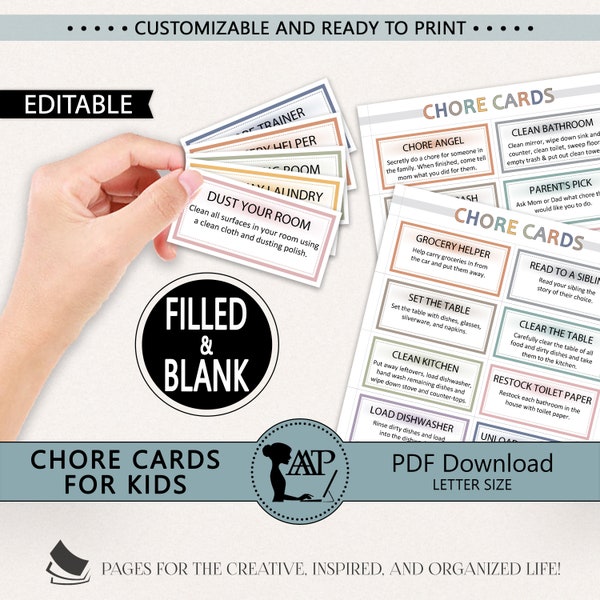 Chore Cards - Etsy