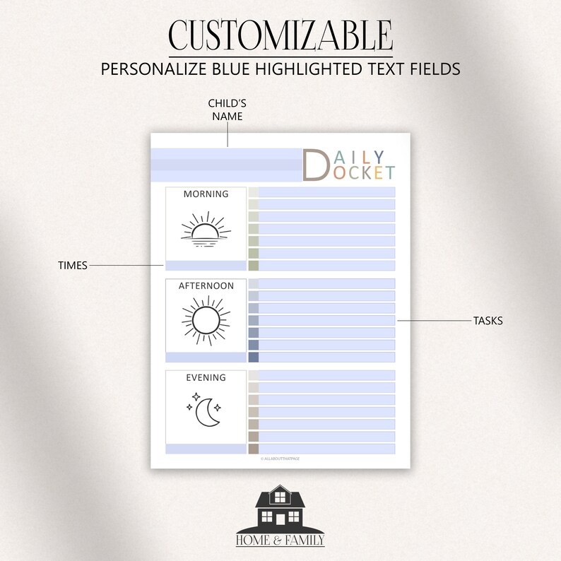 Editable Daily Schedule for Kids Printable Bundle Weekly - Etsy
