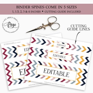 Editable Binder Covers and Spines, 3 Ring Notebook Cover, Editable ...