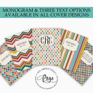 Editable Binder Covers and Spines, 3 Ring Notebook Cover, Editable ...