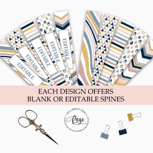 Editable Binder Covers and Spines, 3 Ring Notebook Cover, Editable ...