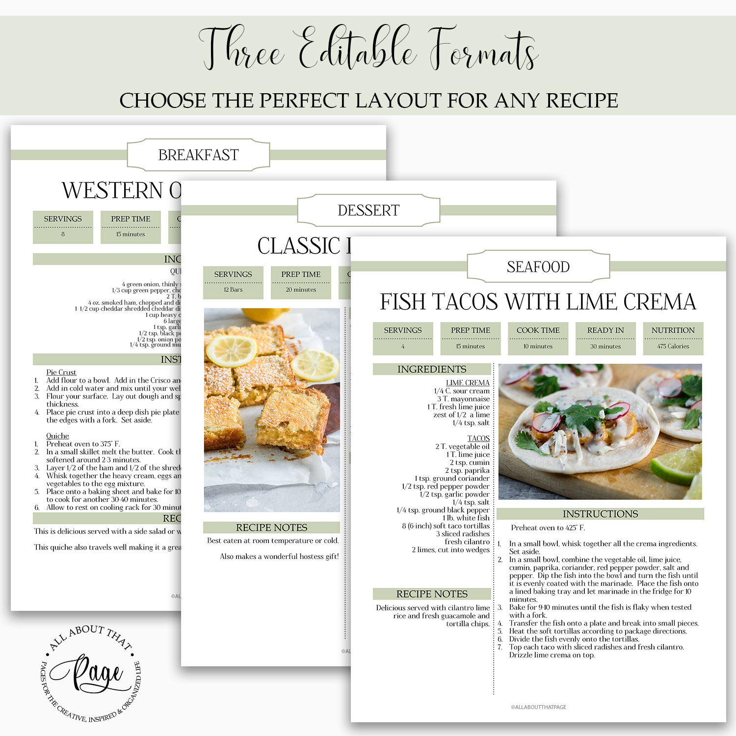 EDITABLE Recipe Book Template, Personalized Cookbook Printable, Family ...