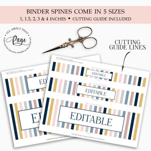 Editable Binder Covers and Spines, 3 Ring Notebook Cover, Editable ...