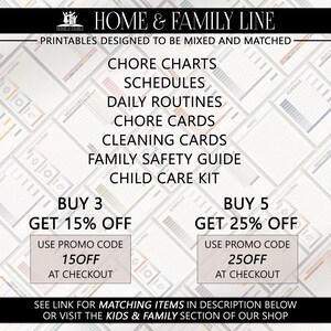 Editable Chore Chart for Kids Printable Bundle - Etsy