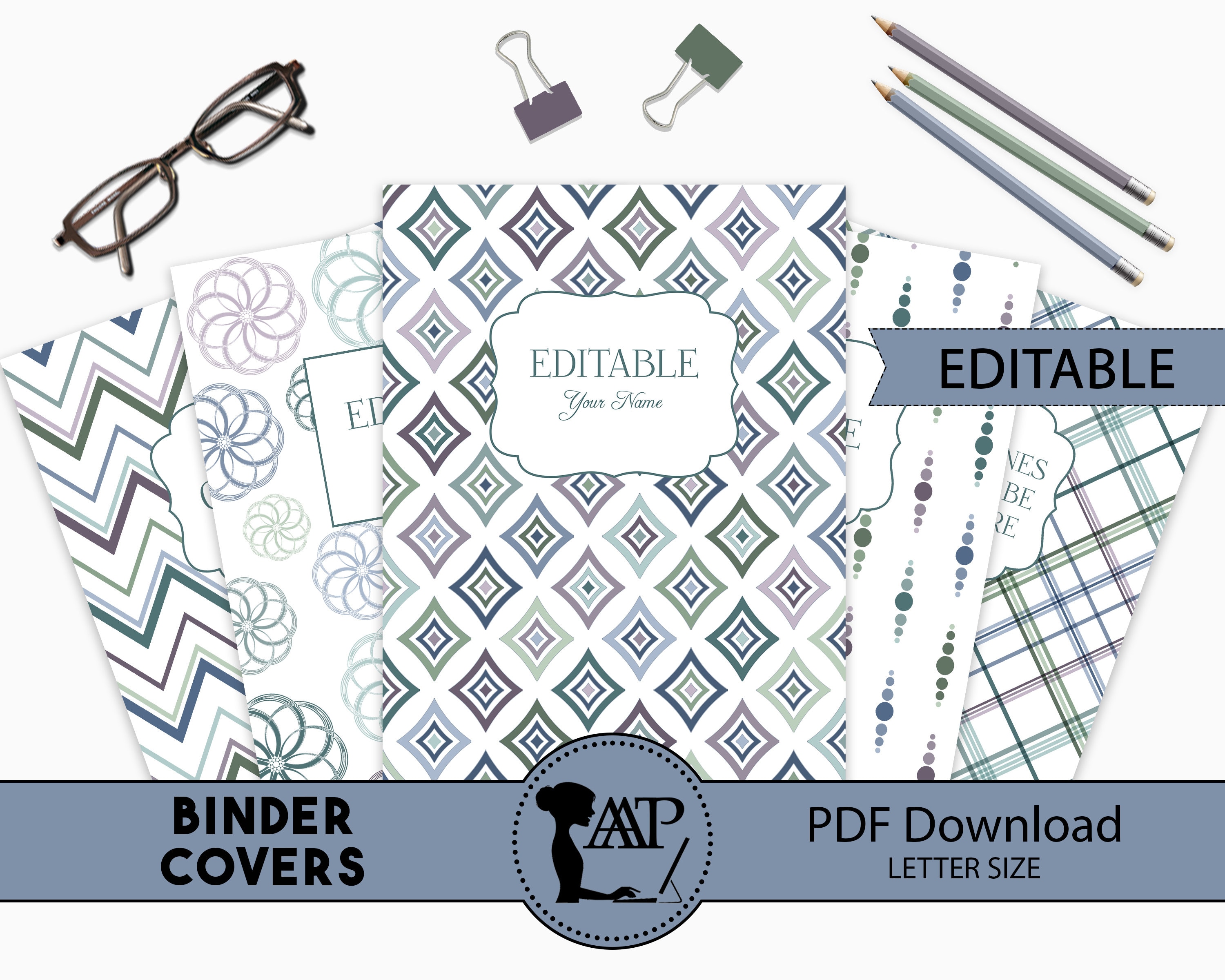 Editable Binder Covers and Spines 3 Ring Notebook Cover - Etsy