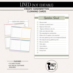 Editable Family Cleaning Cards Printable | Kids Instructions ...