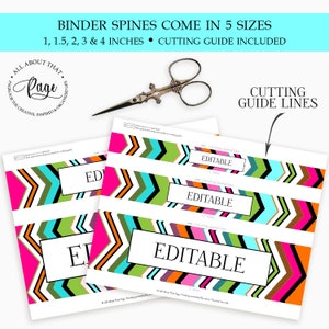 Editable Binder Covers and Spines, 3 Ring Notebook Cover, Editable ...