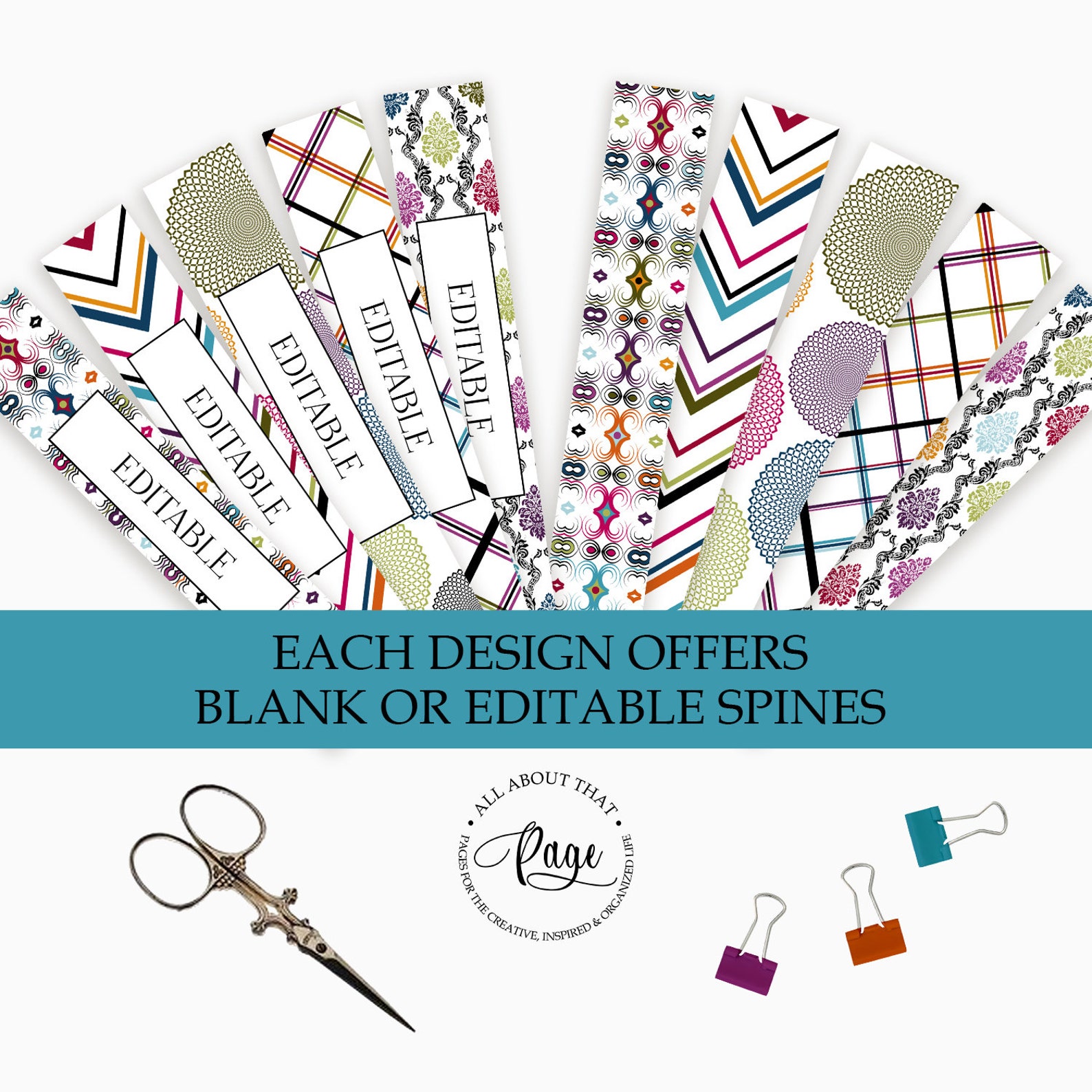 Editable Binder Covers and Spines 3 Ring Notebook Cover - Etsy