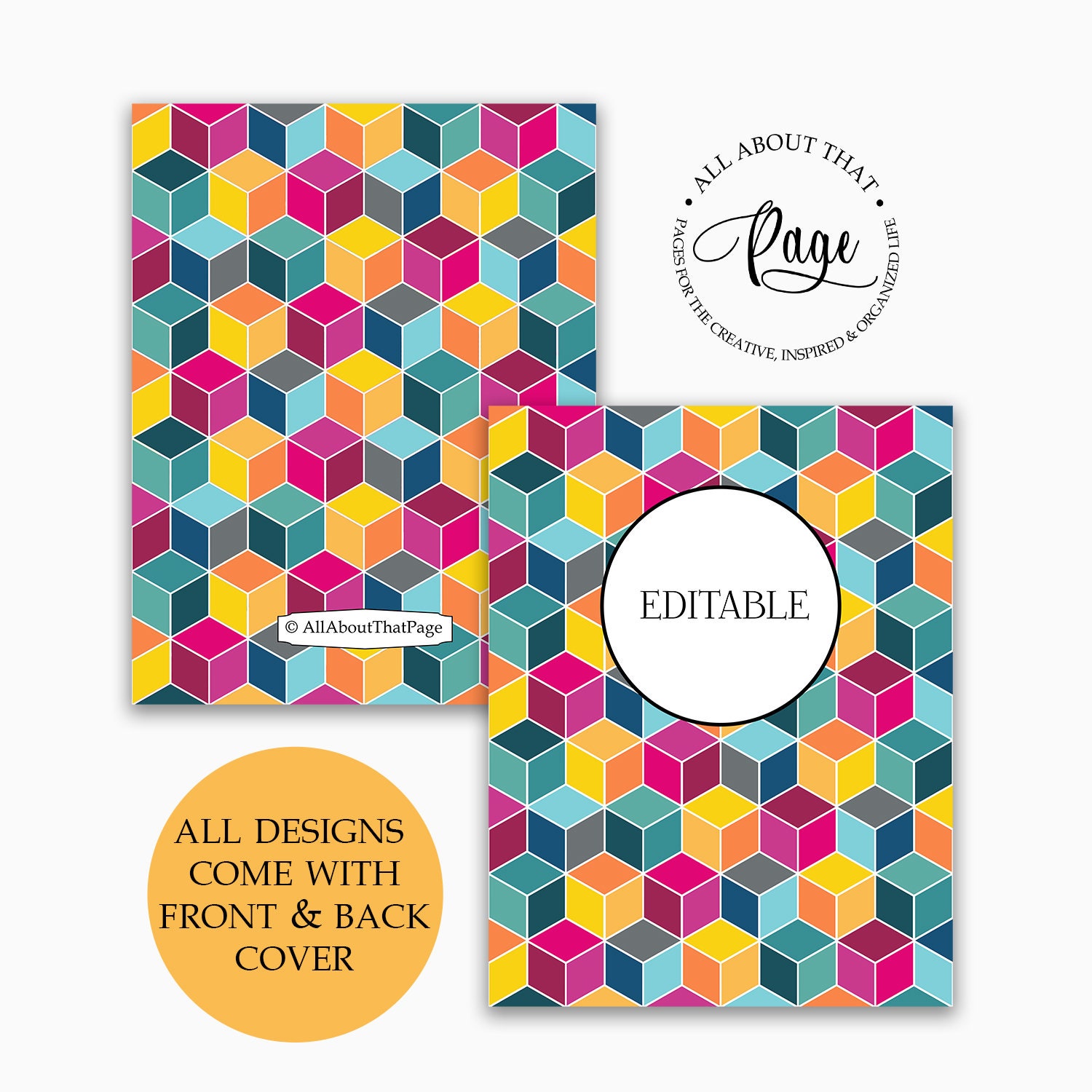 Editable Binder Covers and Spines, 3 Ring Notebook Cover, Editable ...