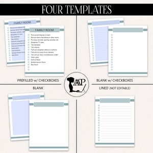 Editable Family Cleaning Cards Printable | Kids Instructions ...