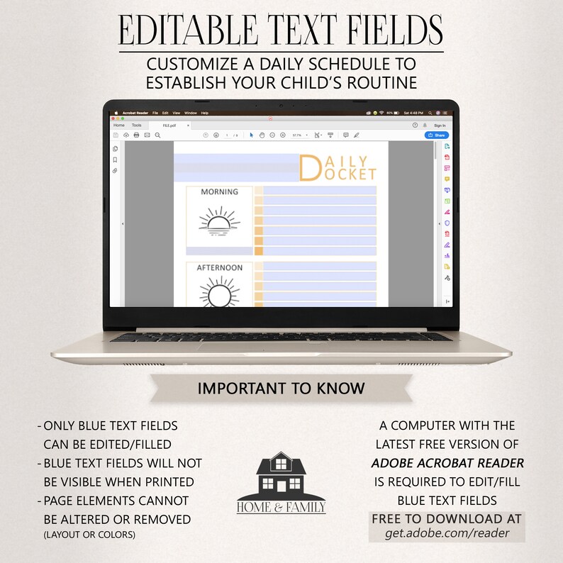 Editable Daily Schedule for Kids Printable Bundle Weekly - Etsy