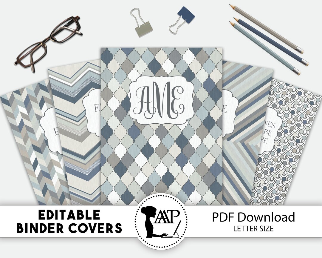 Editable Binder Covers and Spines, 3 Ring Notebook Cover, Editable ...