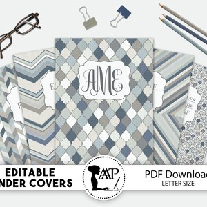 Editable Binder Covers and Spines, 3 Ring Notebook Cover, Editable ...