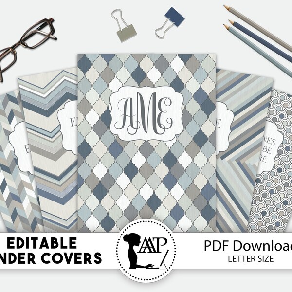 Monogrammed Binder - Etsy