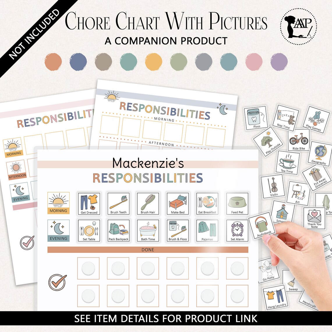 Week at a Glance Kids Calendar With Pictures Printable | Visual Weekly ...
