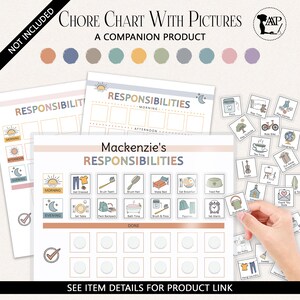 Week at a Glance Kids Calendar With Pictures Printable | Visual Weekly ...