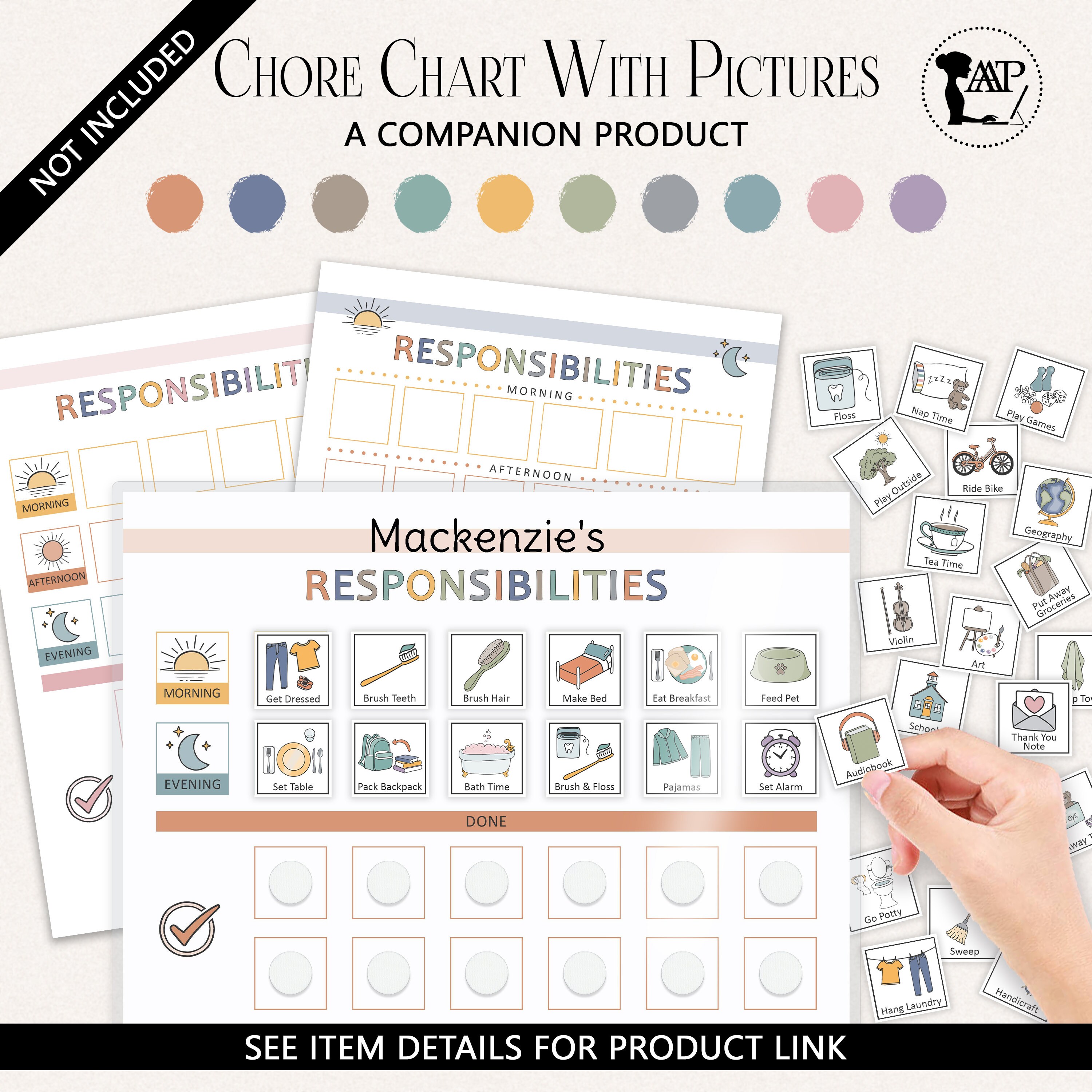 Week at a Glance Kids Calendar With Pictures Printable | Visual Weekly ...