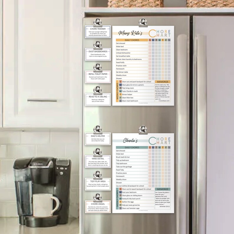 Editable Chore Cards for Kids Printable Cleaning Tasks - Etsy