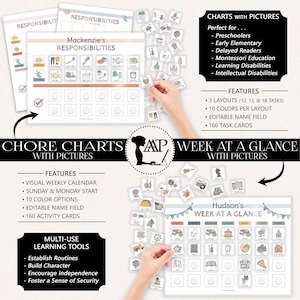 EDITABLE Family Chore & Cleaning Bundle Printable | Chore Charts ...