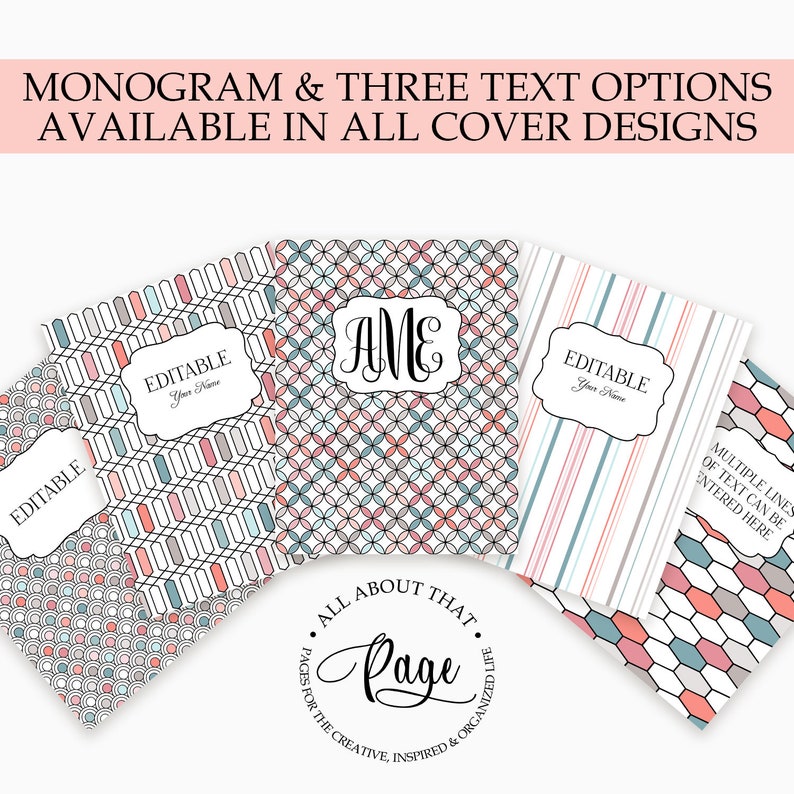 Editable Binder Covers and Spines, 3 Ring Notebook Cover, Editable ...