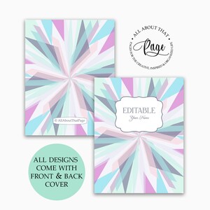 Editable Binder Covers and Spines, 3 Ring Notebook Cover, Editable ...