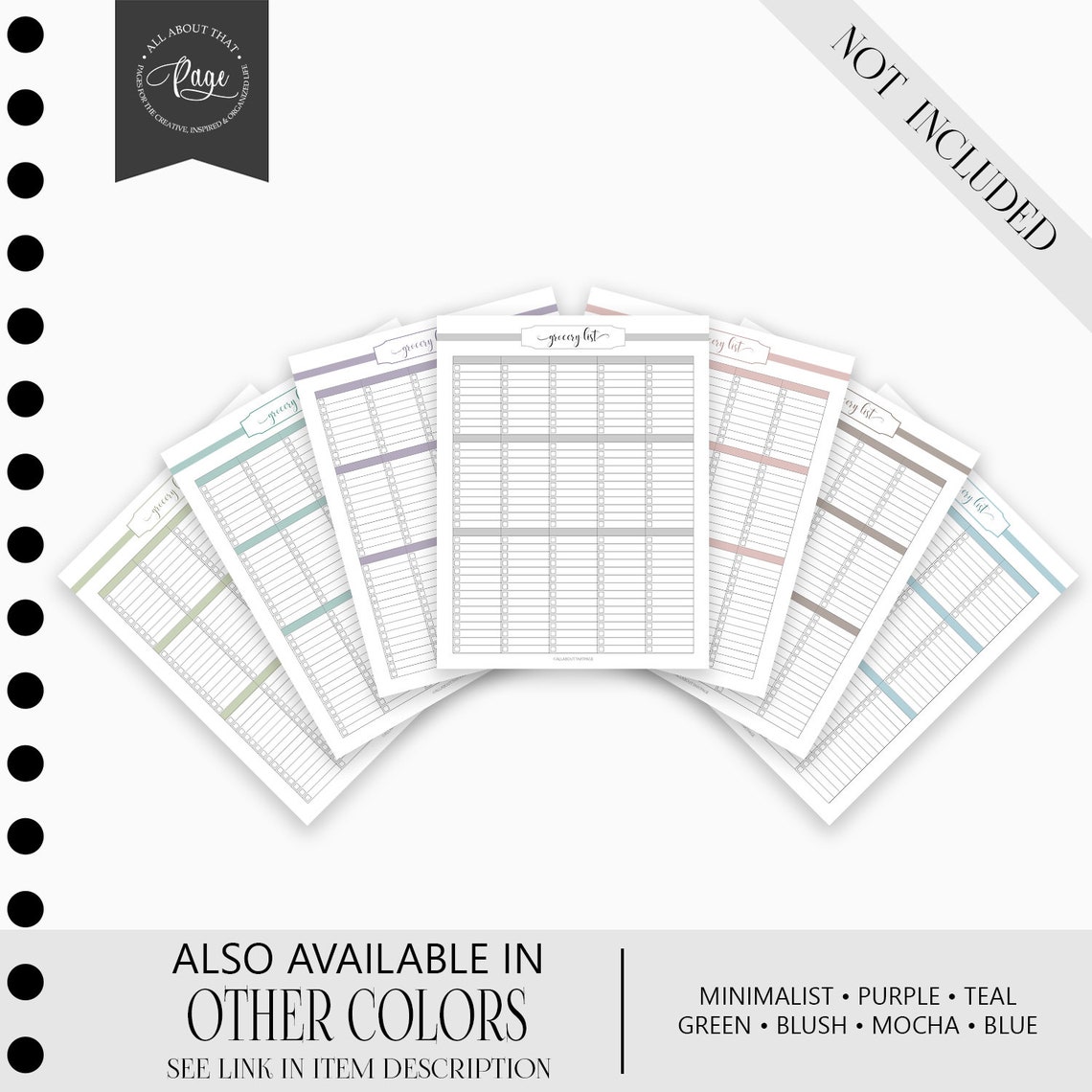 Editable Grocery List Template Custom Grocery Shopping List - Etsy