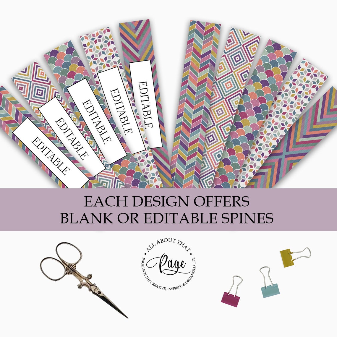 Editable Binder Covers and Spines 3 Ring Notebook Cover | Etsy