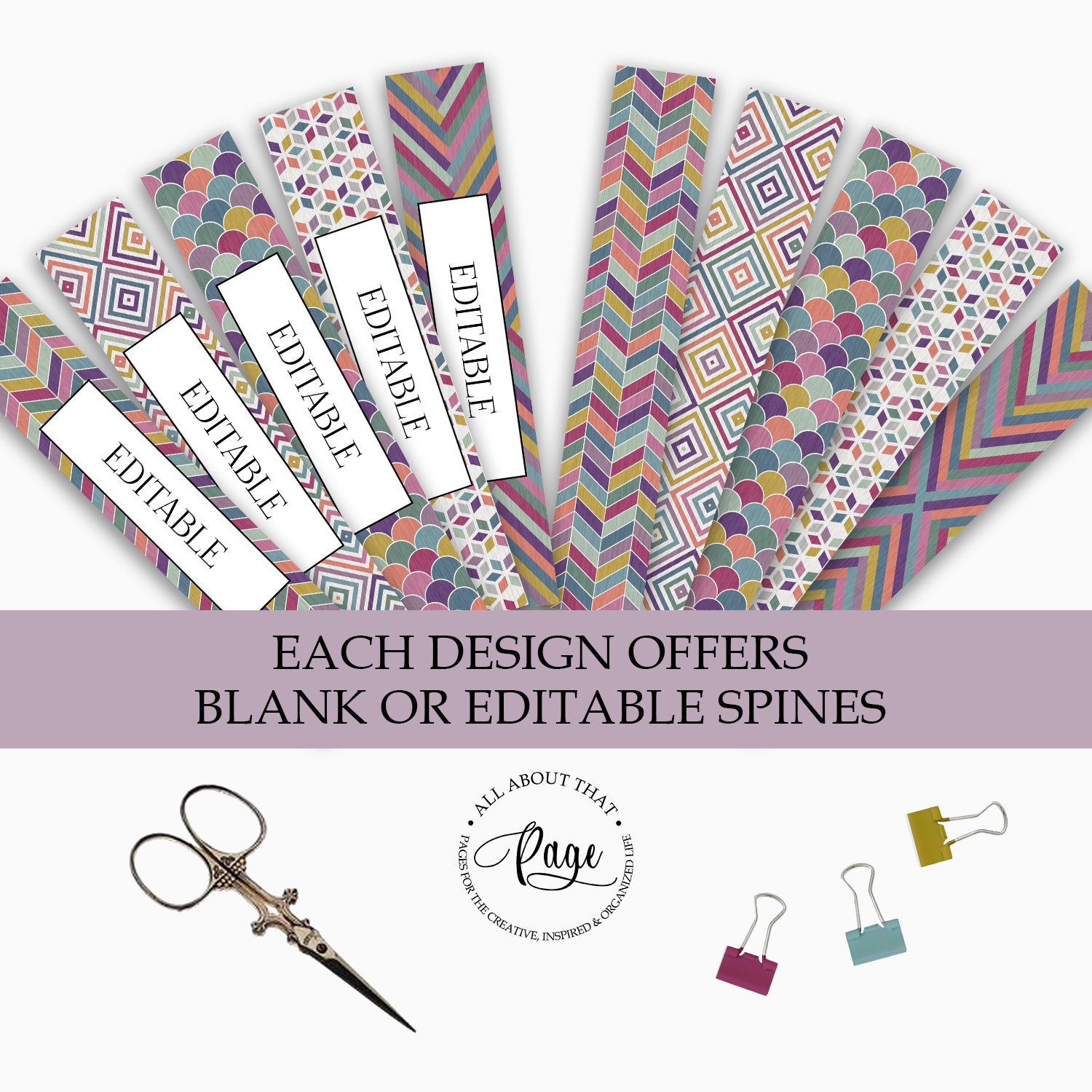 Editable Binder Covers and Spines 3 Ring Notebook Cover | Etsy