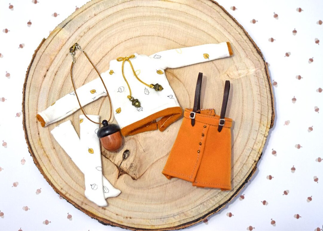 Chip Dale Inspired Outfit Suspender Skirt Set for Pullip Blythe 1/6 ...