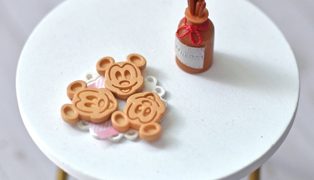 Mickey Mini Waffles Pack X 3 (doll Miniature Food) Dollhouse 1/6 1/12 ...
