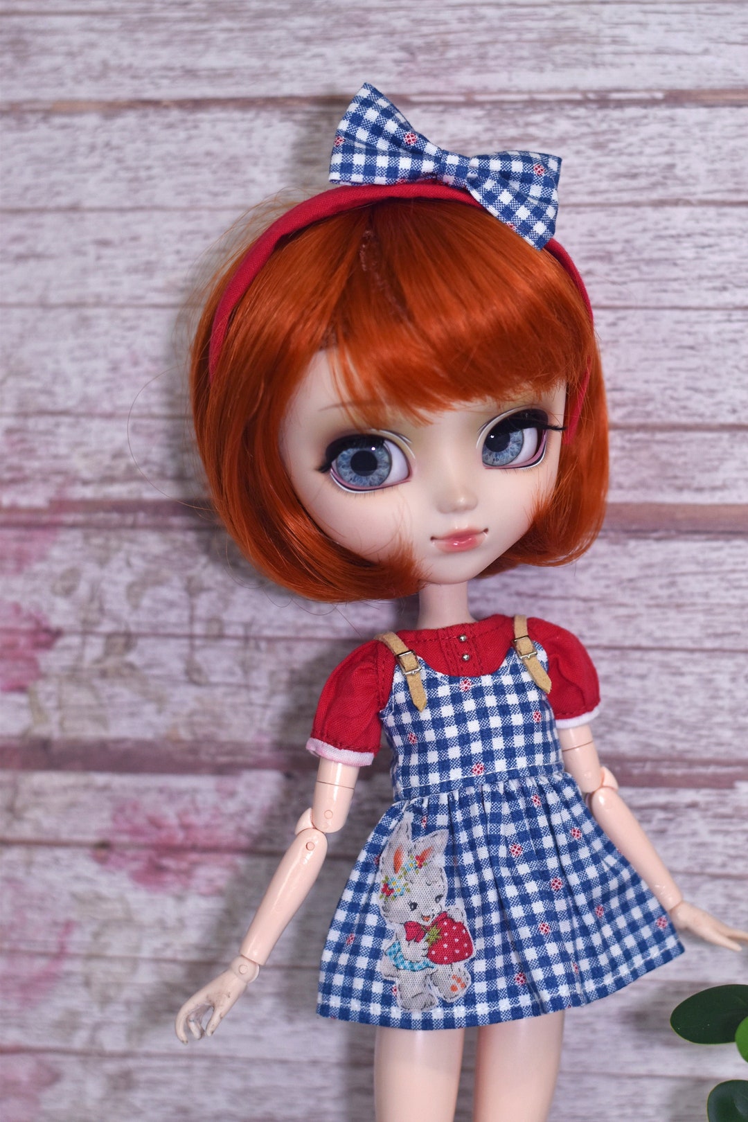 Pullip/blythe Strawberry Suspender Dress - Etsy