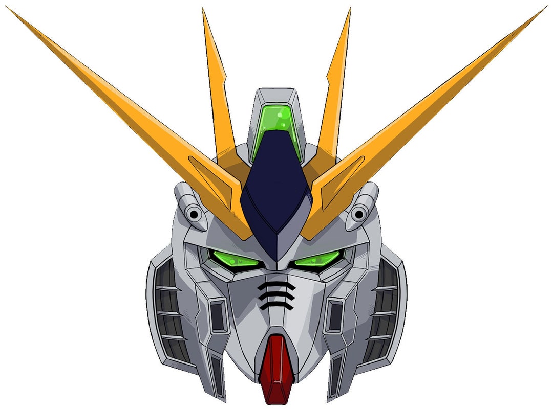 Nu Gundam Head Sticker - Etsy