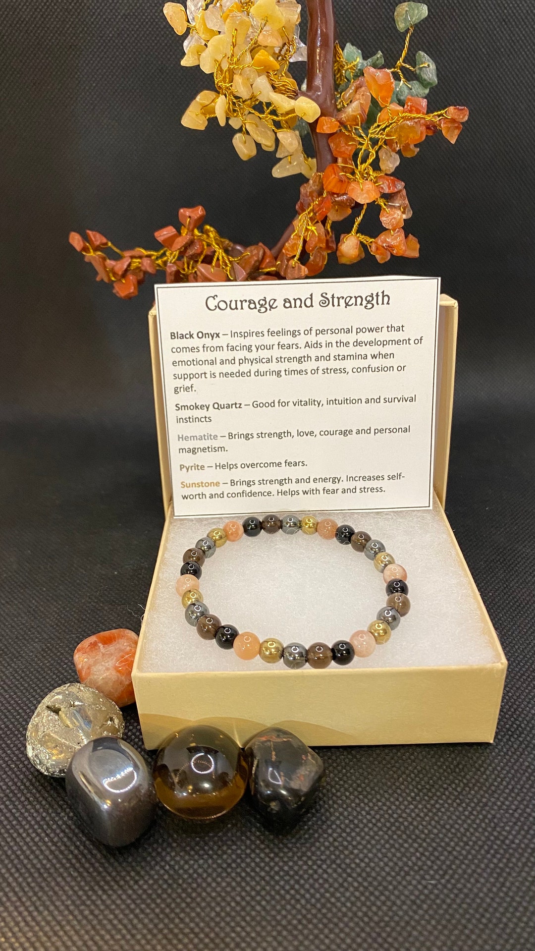 Courage and Strength Bracelet, Healing Crystal, Energy Bracelet ...
