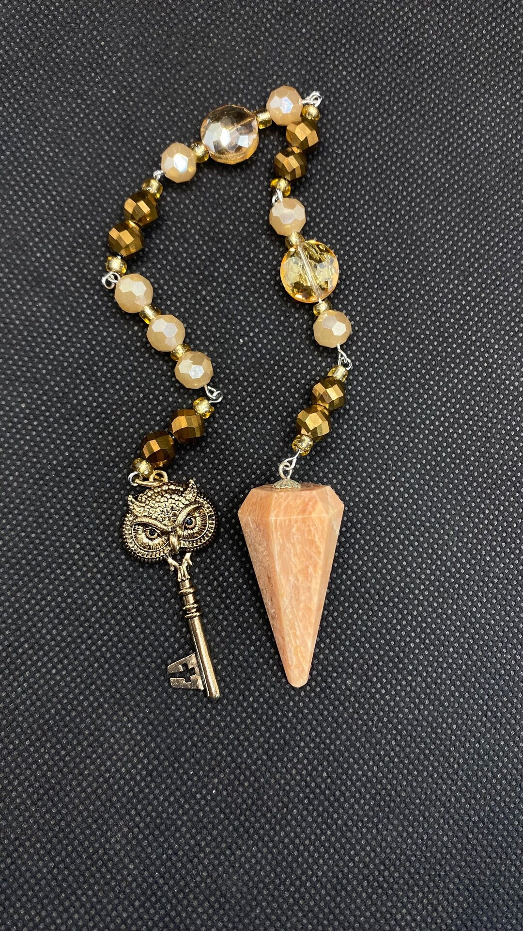 Owl Skeleton Key Moonstone Pendulum One of a Kind/healing, Dowsing ...