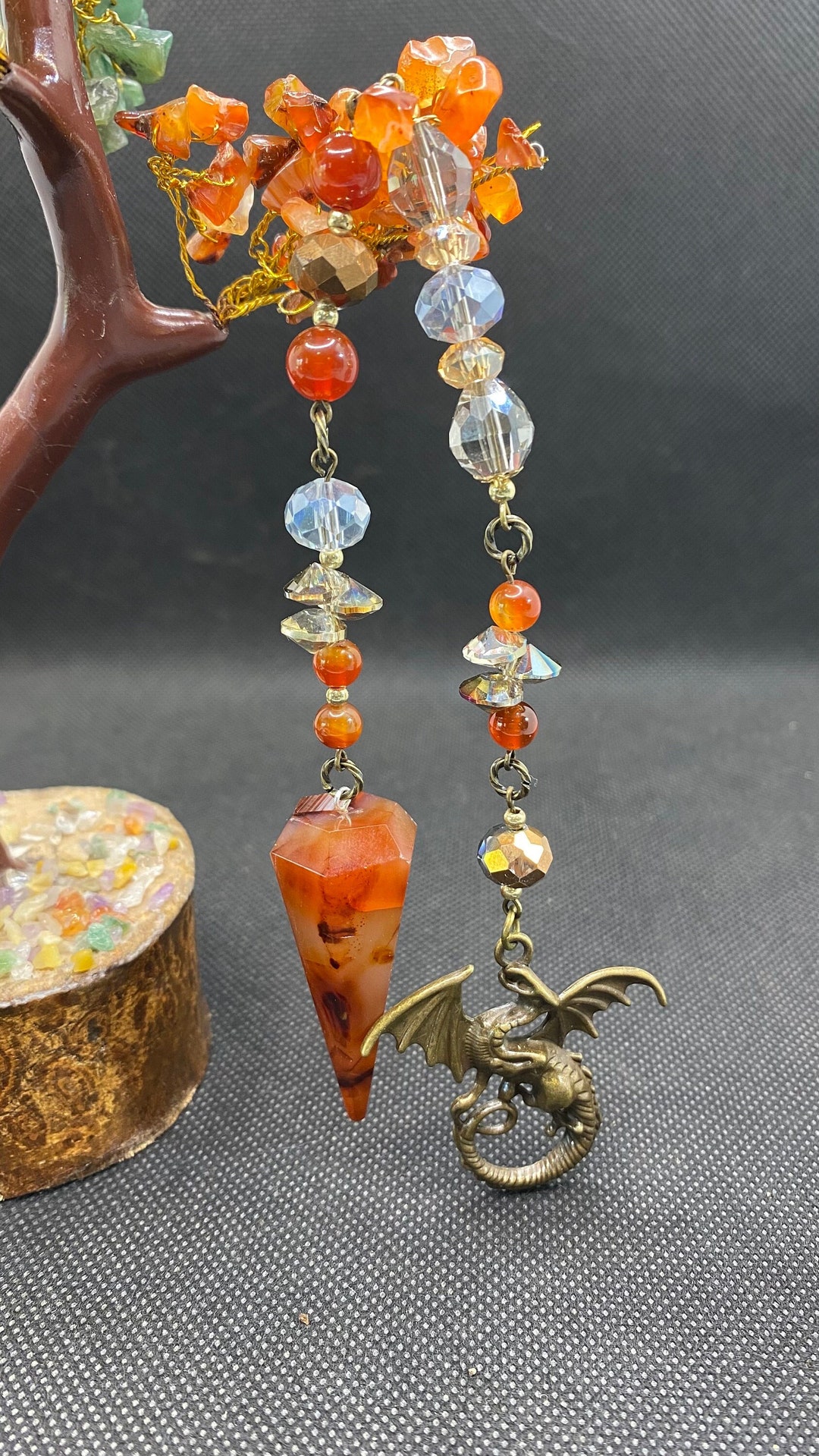 Dragon Carnelian Pendulum One of a Kind/healing, Dowsing, Energy ...