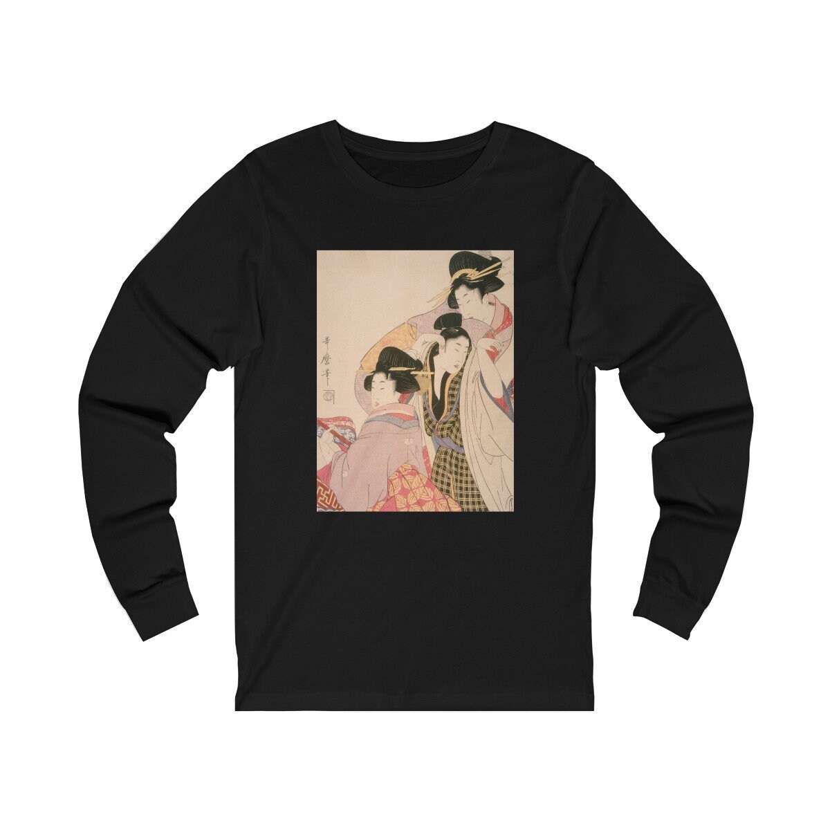 Traditional Japanese Painting Long Sleeve Tee Unisex - Etsy