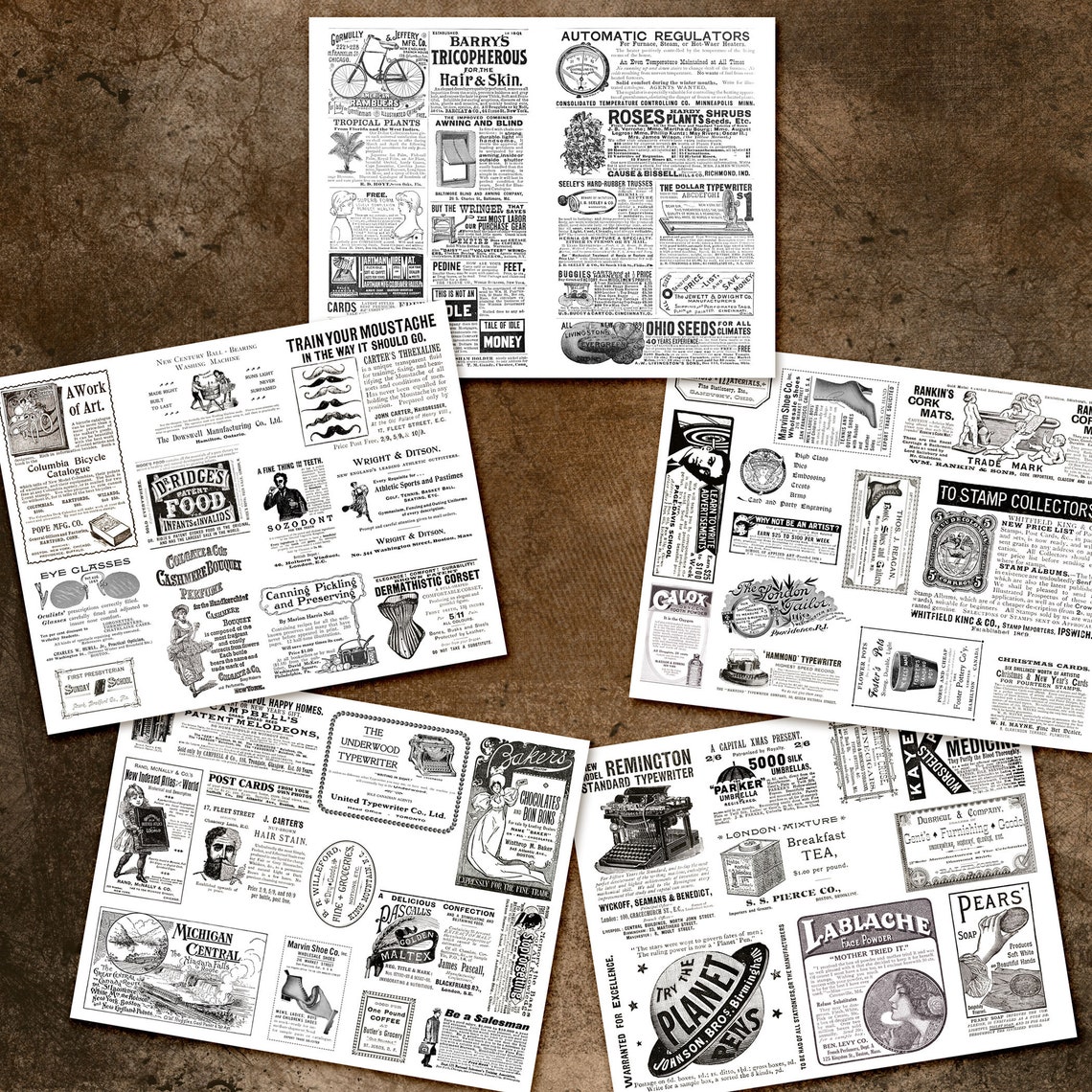 Vintage Advertisements | Digital Advertising Cuts - Etsy