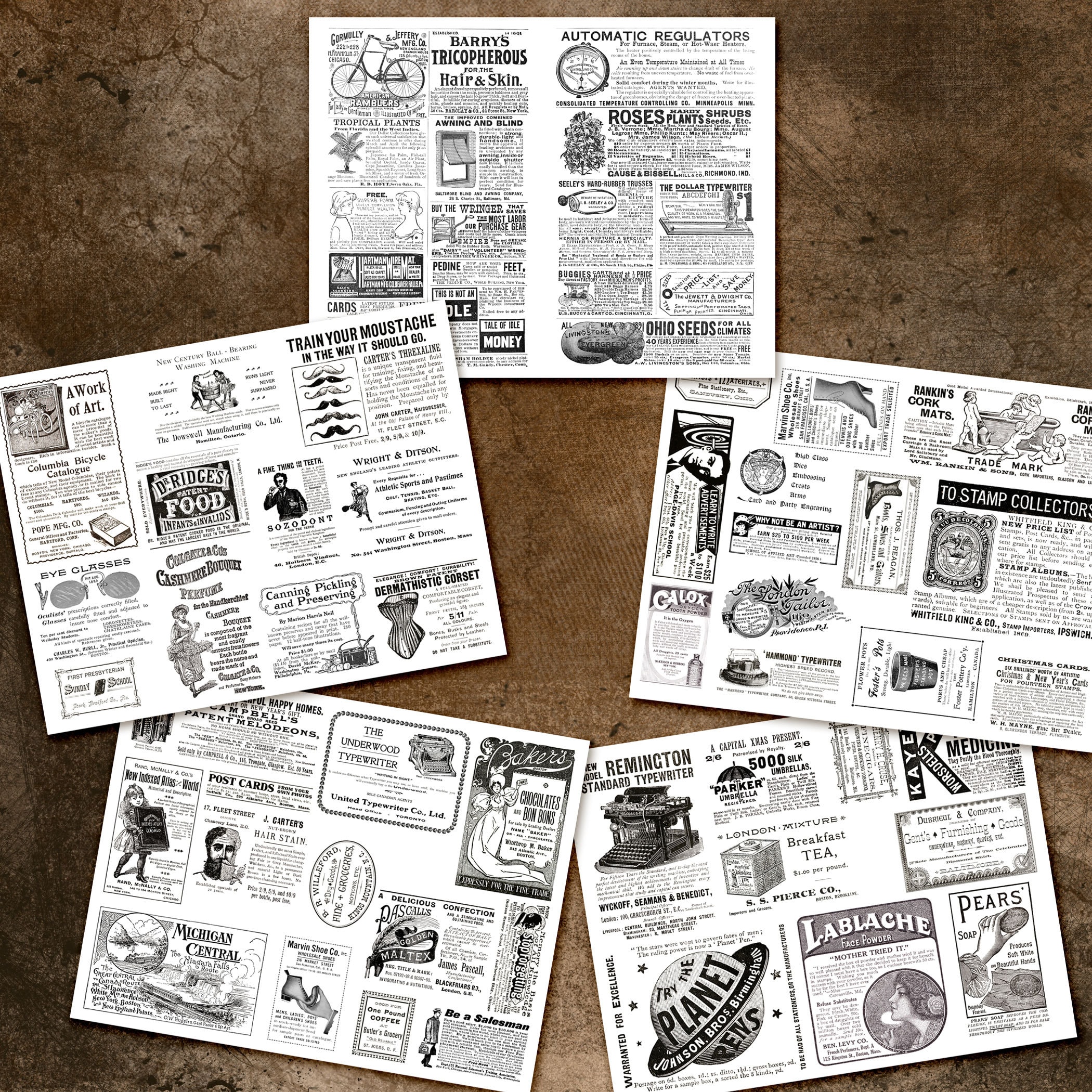 Vintage Advertisements | Digital Advertising Cuts - Etsy