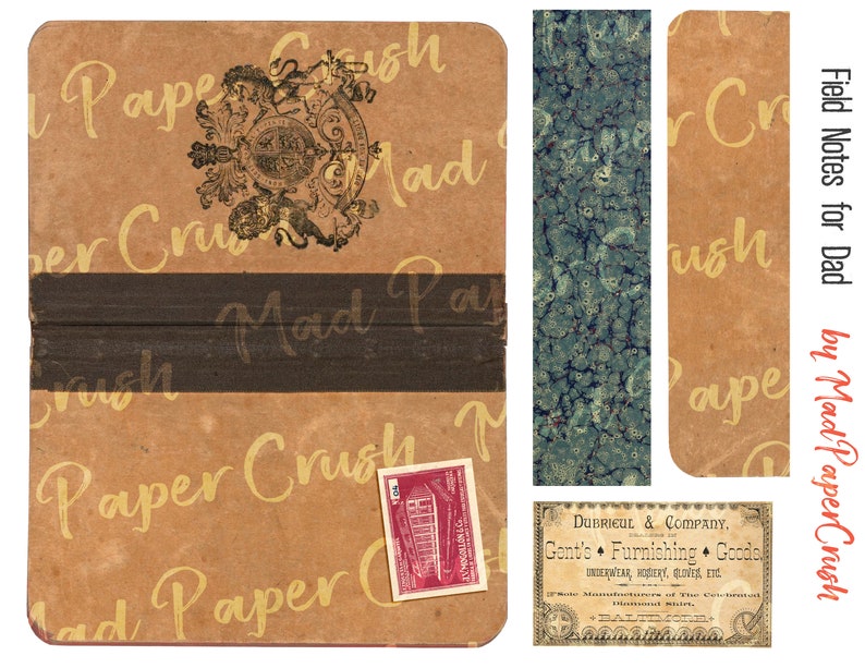 DIY Field Notebook Vintage Style Field Notes Father's - Etsy