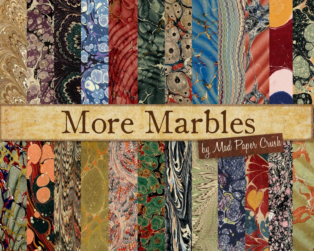 Marbled End Papers | Printable Junk Journal Backgrounds | Digital ...