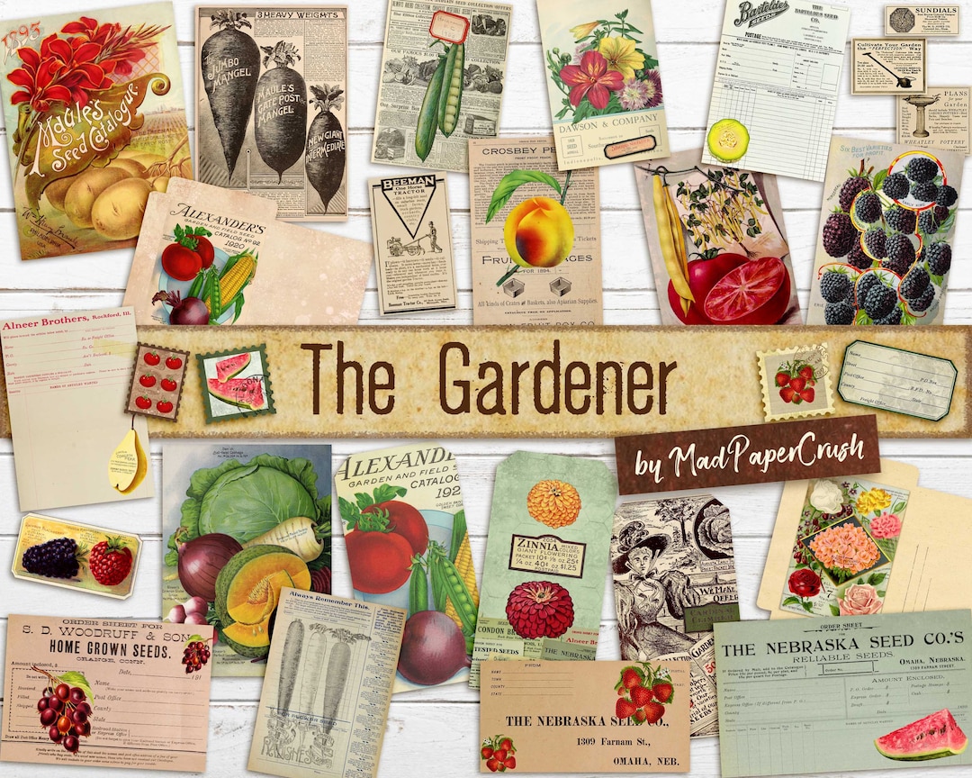 Garden Themed Junk Journal | Digital Gardening Journal Pages - Etsy