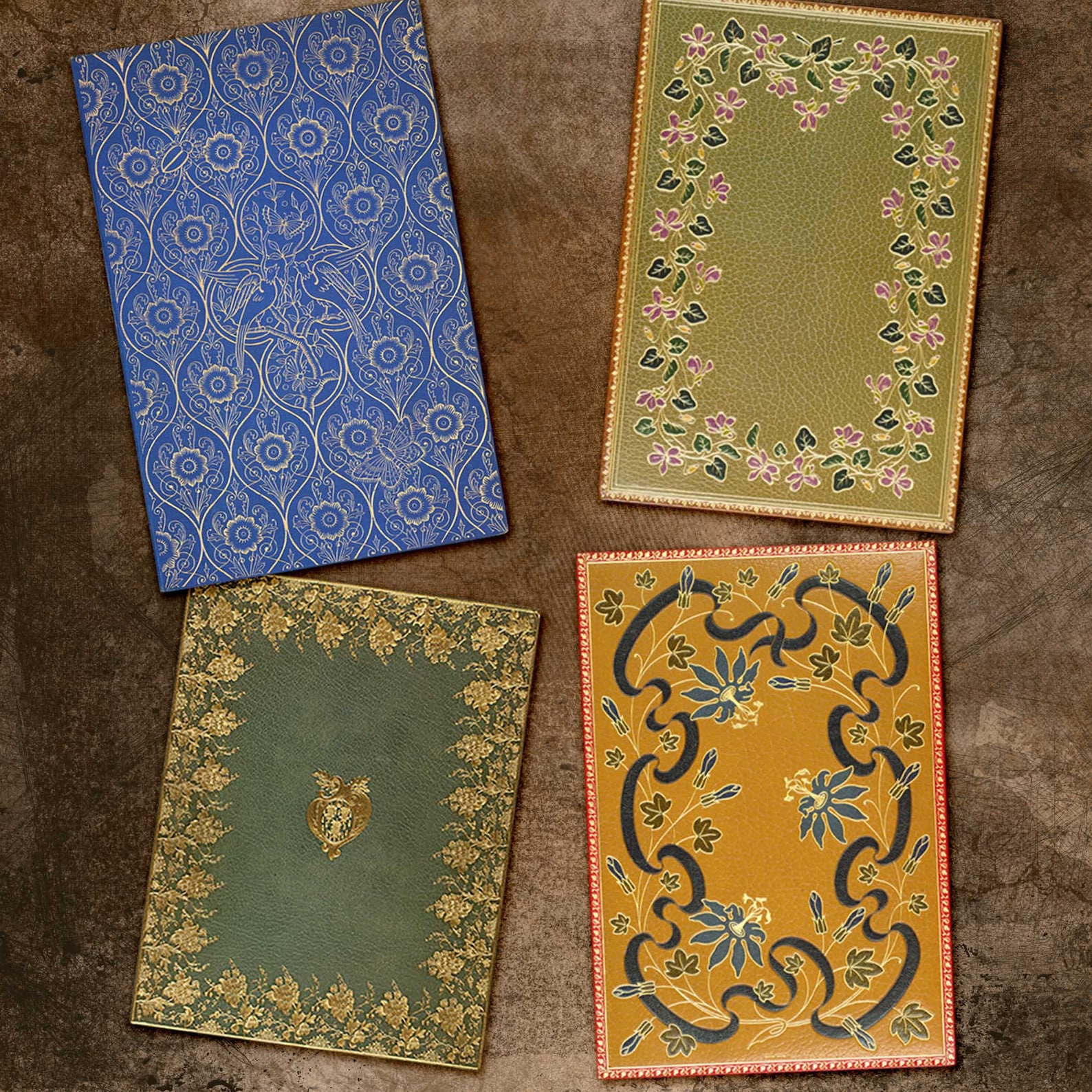 Gilded Book Covers | Printable Vintage Journal Embellishments (digital ...