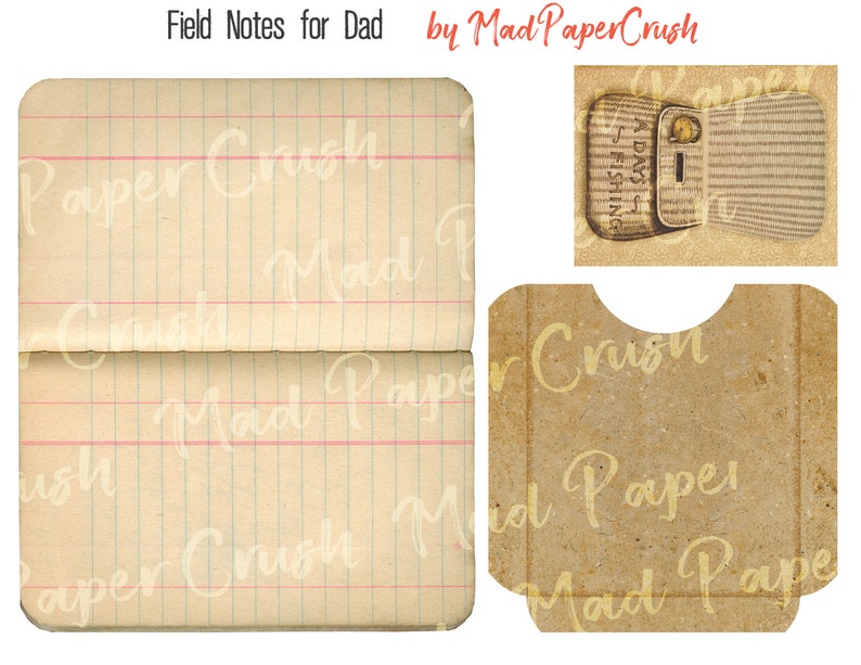 DIY Field Notebook Vintage Style Field Notes Father's | Etsy