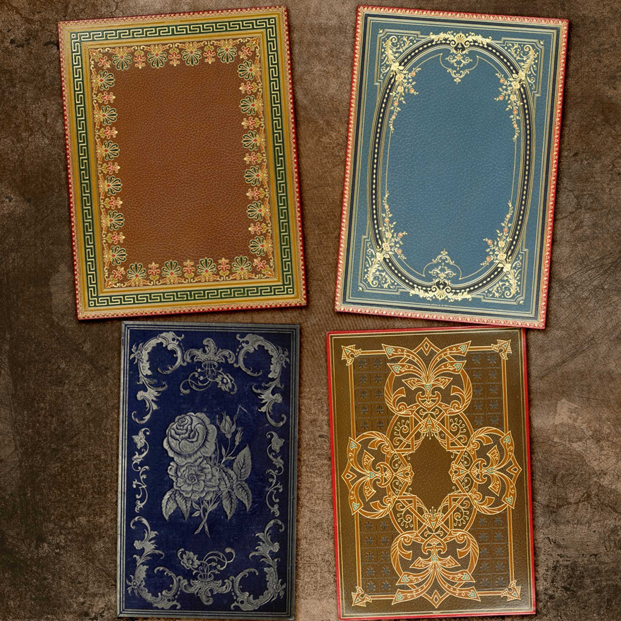 Gilded Book Covers Digital Book Covers Printable Junk | Etsy New Zealand