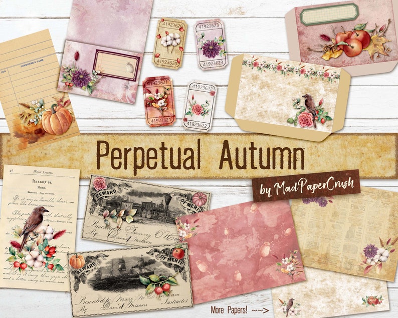 Autumn Junk Journal Kit Fall Themed Printable Journal - Etsy