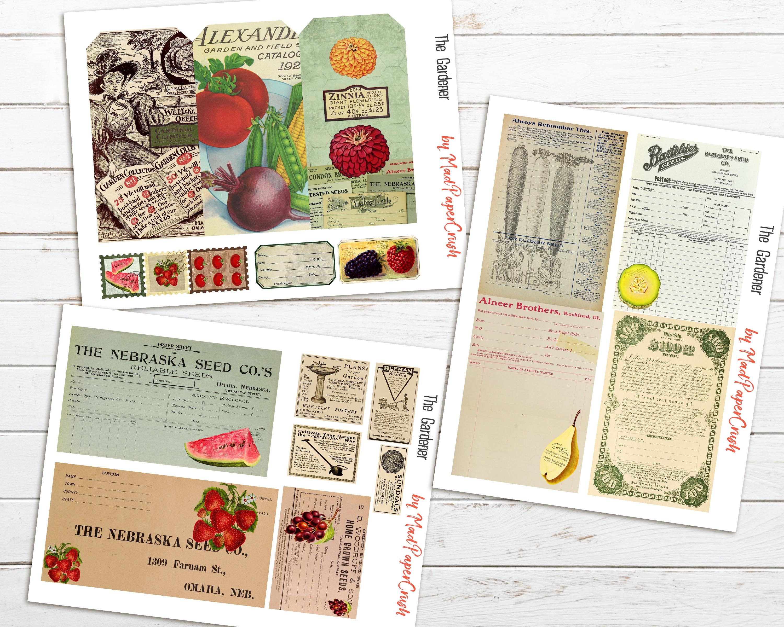 Garden Themed Junk Journal Digital Gardening Journal Pages - Etsy