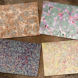 Marbled End Papers | Junk Journal Backgrounds | Vintage Endpapers - Etsy