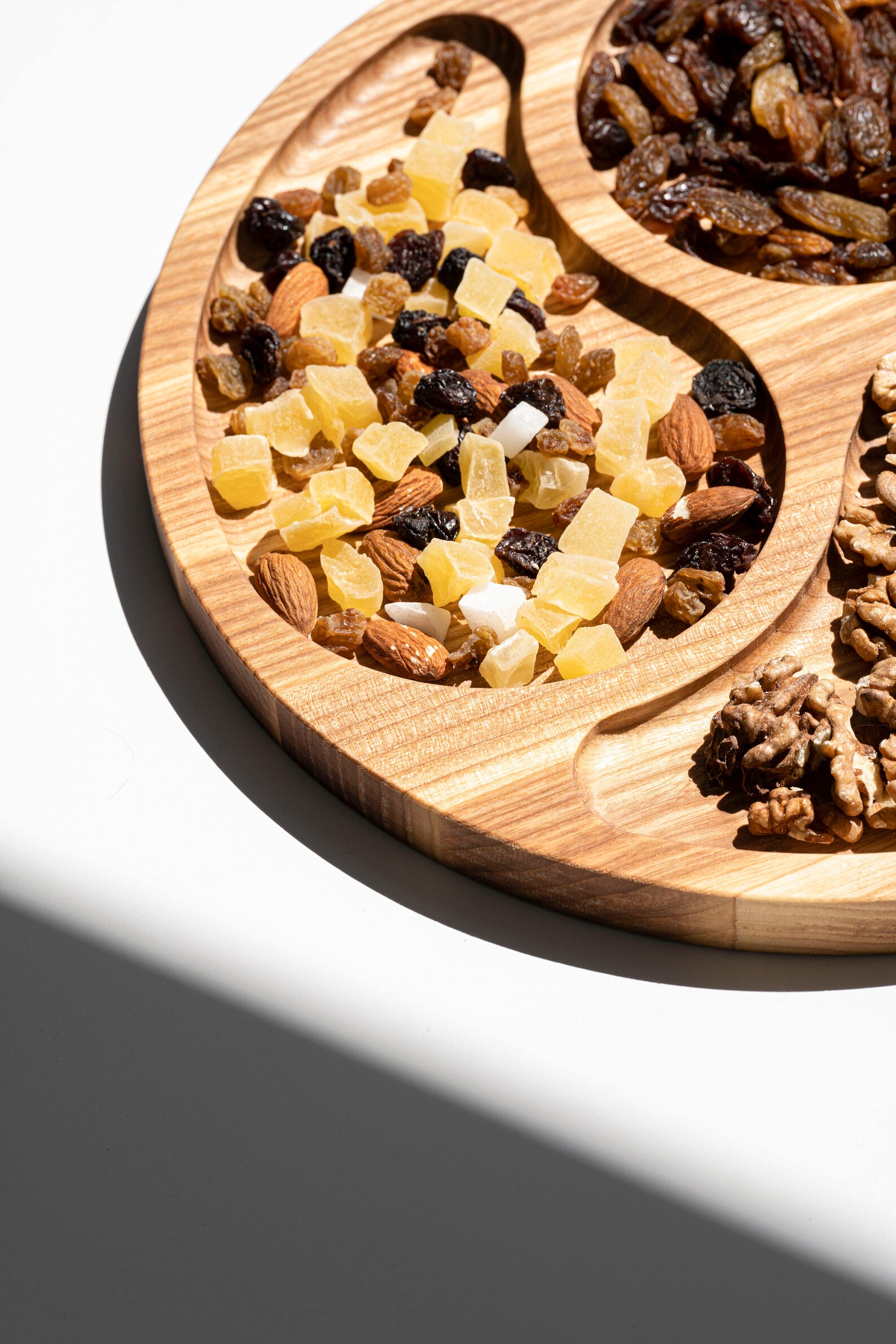 Sectional Serving Tray Wood, Divided Platter Engraved, Snack Dish ...