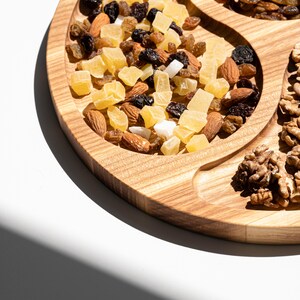 Sectional Serving Tray Wood, Divided Platter Engraved, Snack Dish ...